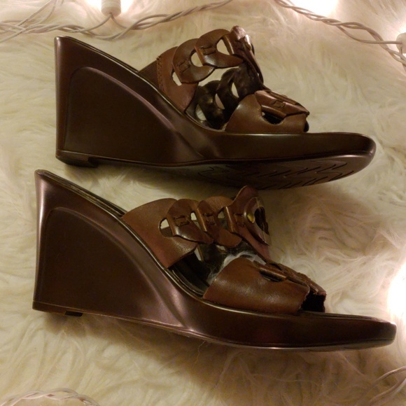 St. John's Bay | Shoes | Leather Slide On Wedges | Poshmark